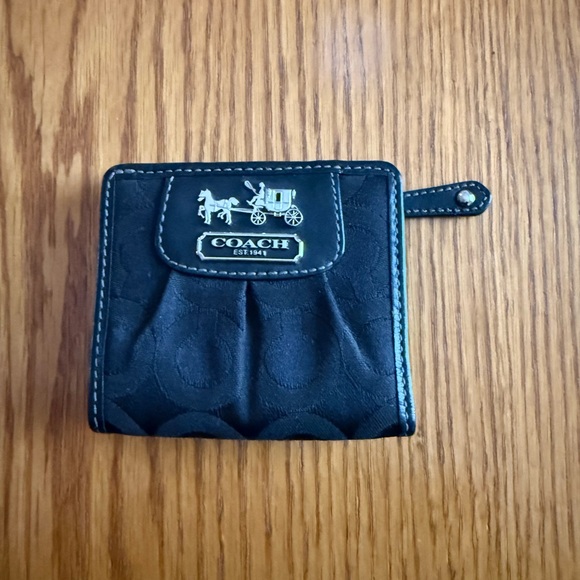 Coach | Bags | Coach Black Signature Key Holder | Poshmark